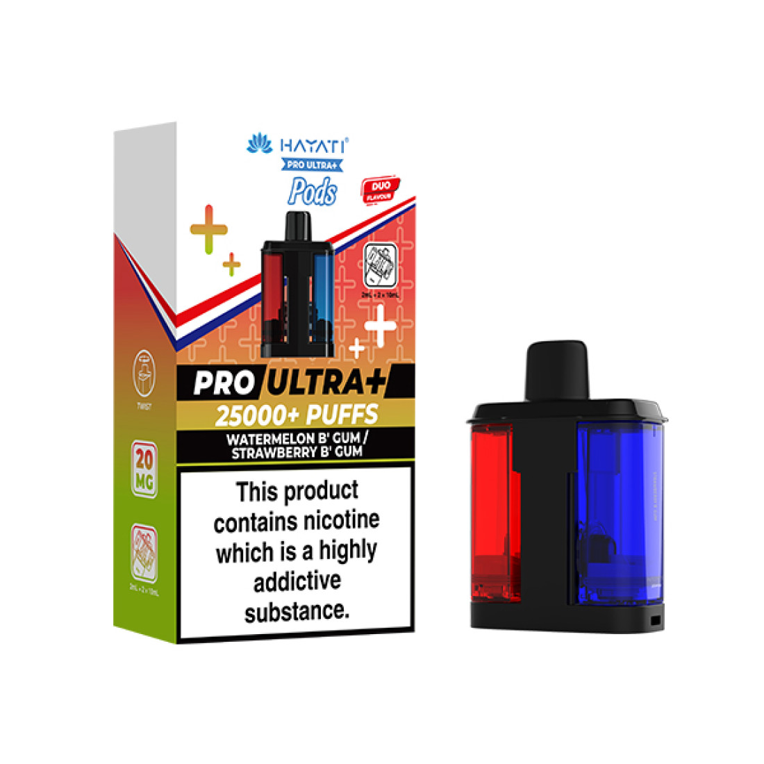 Hayati Pro Ultra+ 25K Replacement Pod | Watermelon B' Gum / Strawberry ...