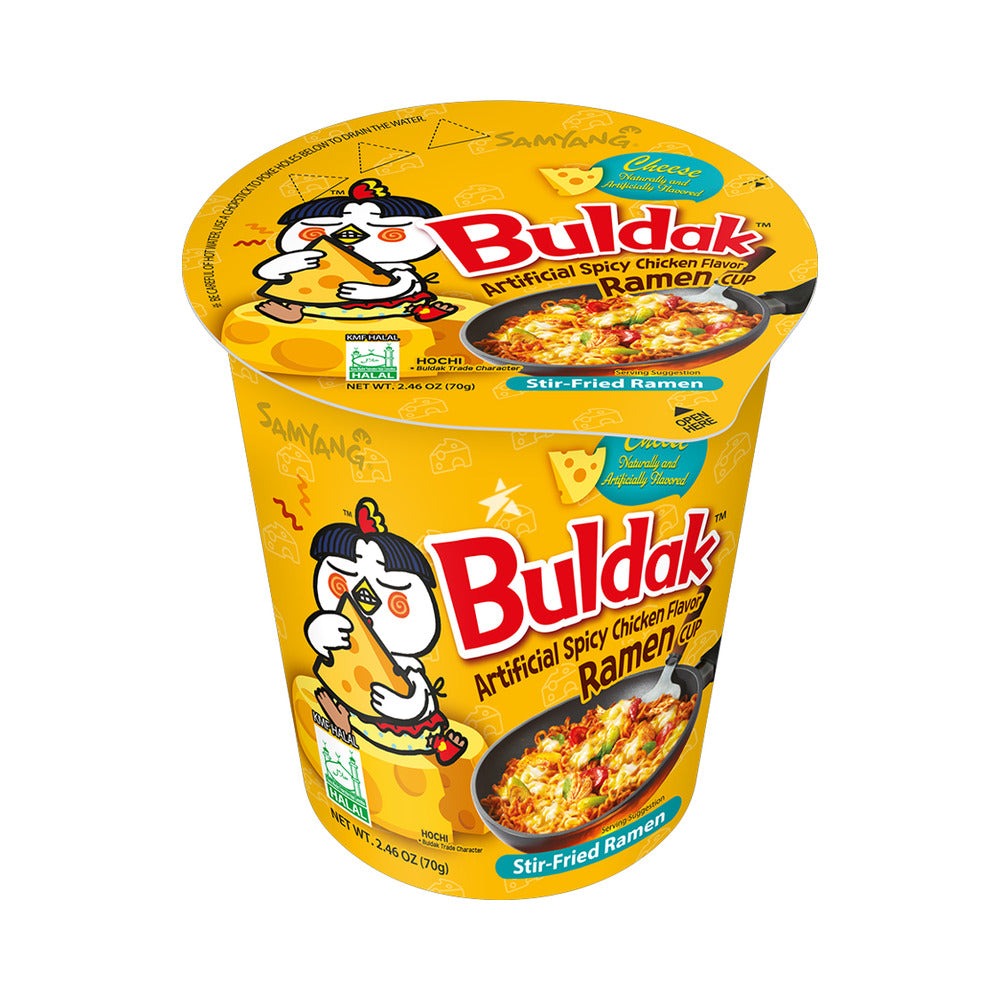 Buldak Cheese Hot Chicken Cup Noodle 70g | Wholesale Korean Noodles