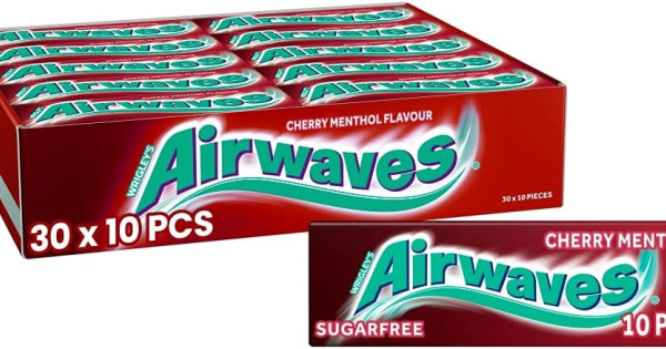 Wholesale Supplier of Airwaves Cherry Menthol Chewing Gum in Preston, UK