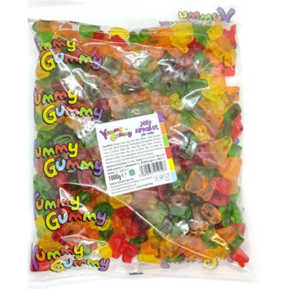 Yummy Gummy Jelly Alphabet 1Kg Bag – Wholesale in Preston