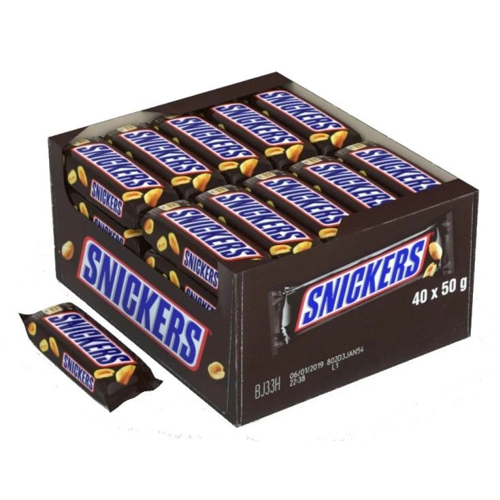 Wholesale Supplier of Snickers Chocolate Bar 50g Preston UK